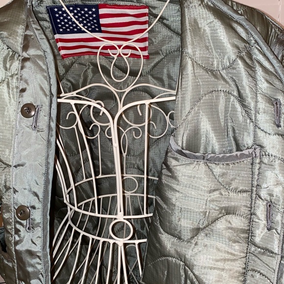Jackets & Coats | Nos Quilted Army Jacket Liner Aka Smoking Jacket ...